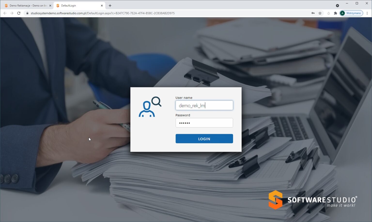 Program Reklamacje SoftwareStudio > Numer RMA